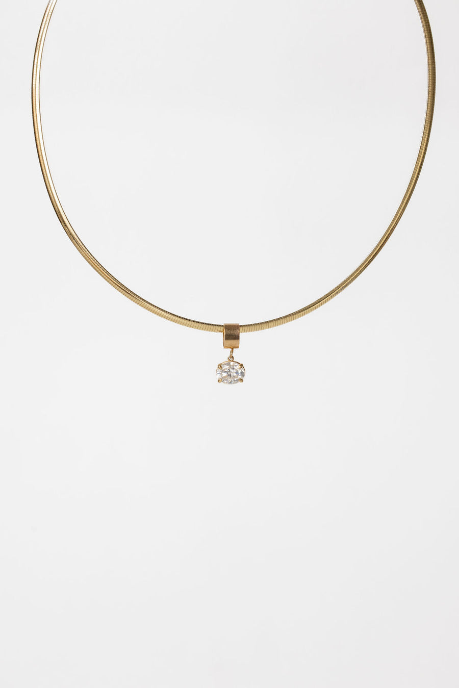 Reversible Omega Necklace | East-West Oval Pendant – June Rings