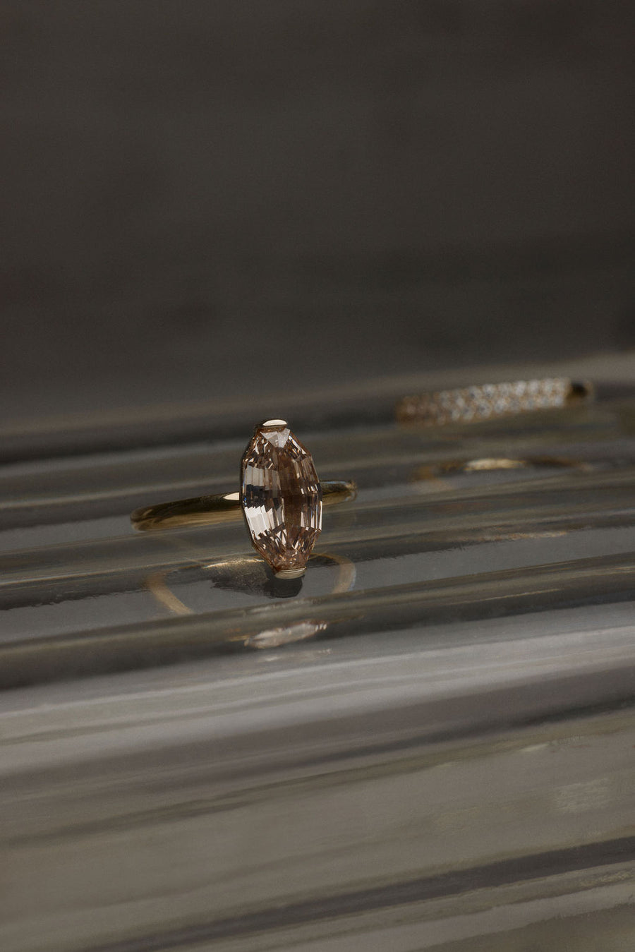 Celine | Champagne Step-Cut Moval – June Rings