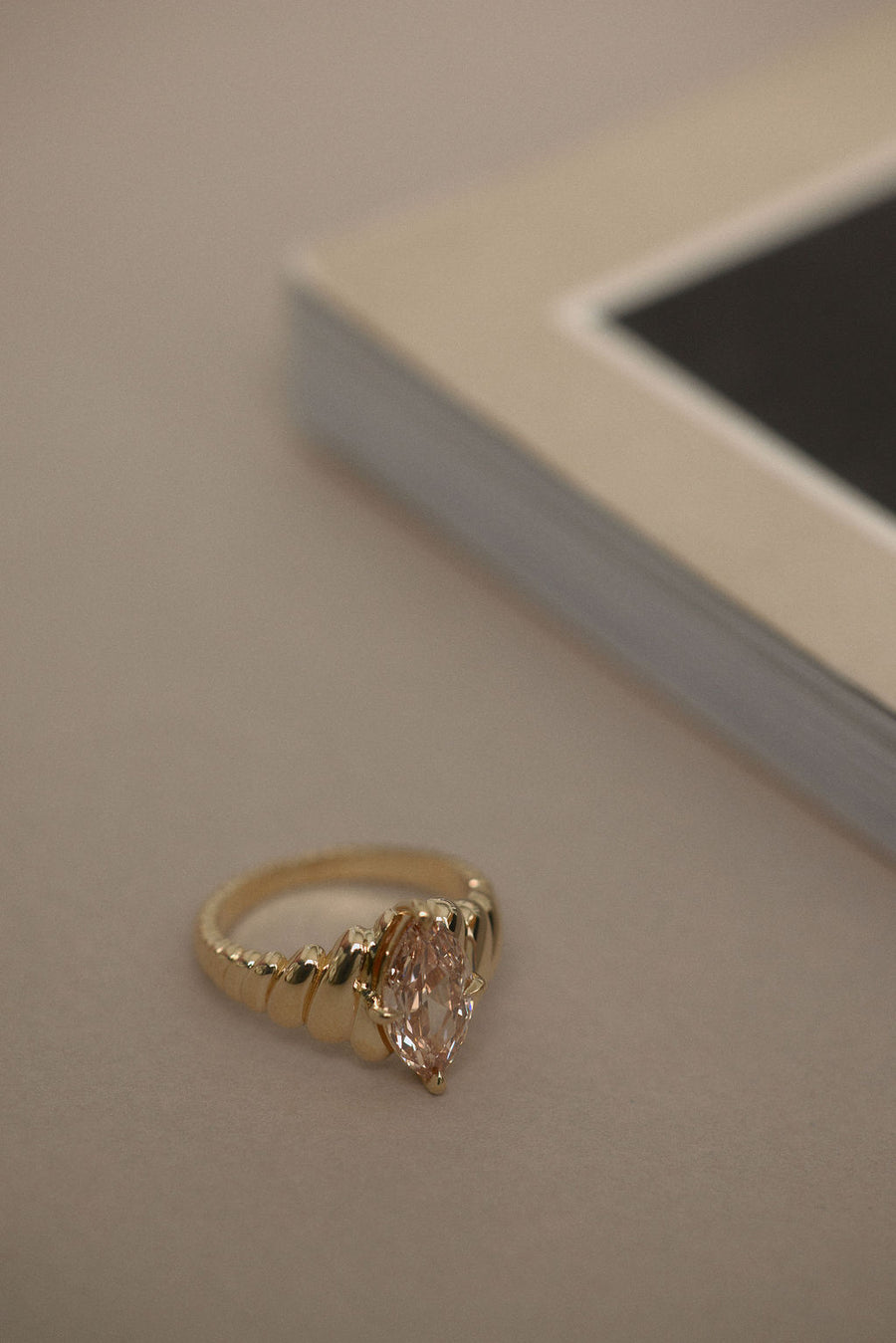 Weave | Rose Cut Champagne Marquise – June Rings
