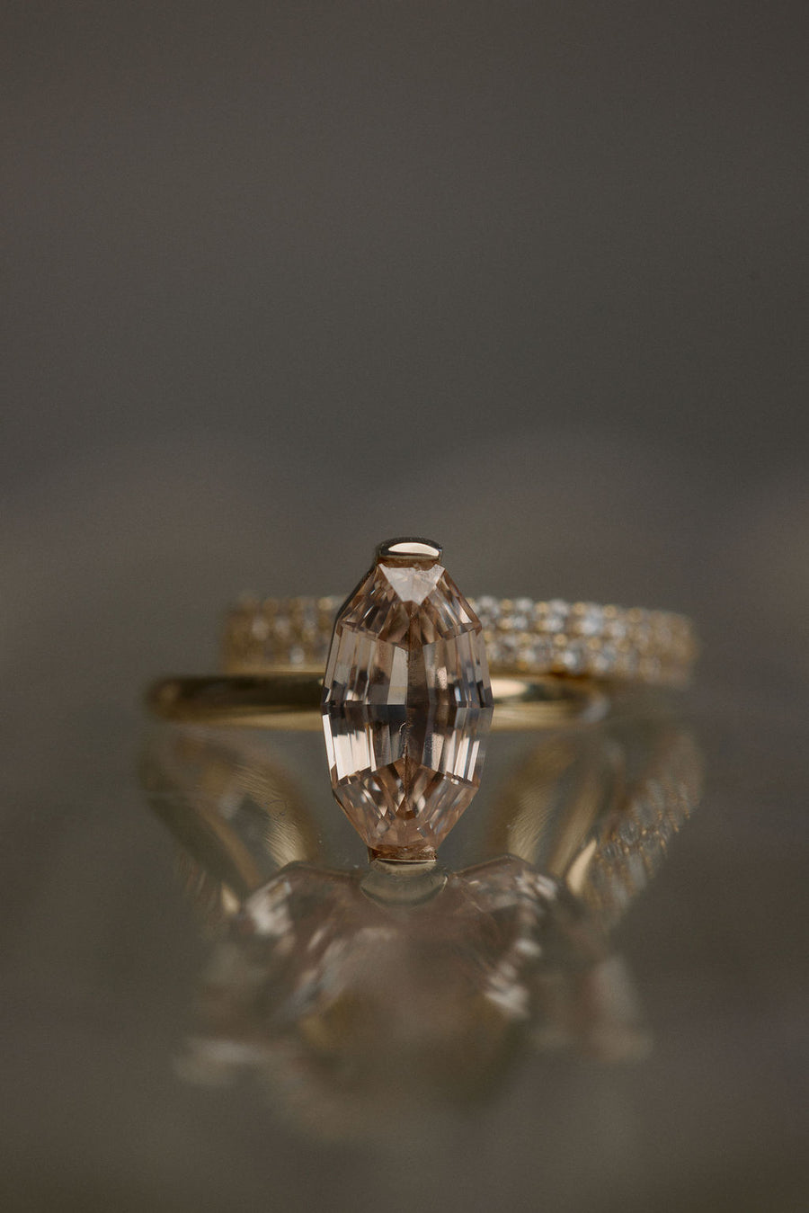 Celine | Champagne Step-Cut Moval – June Rings