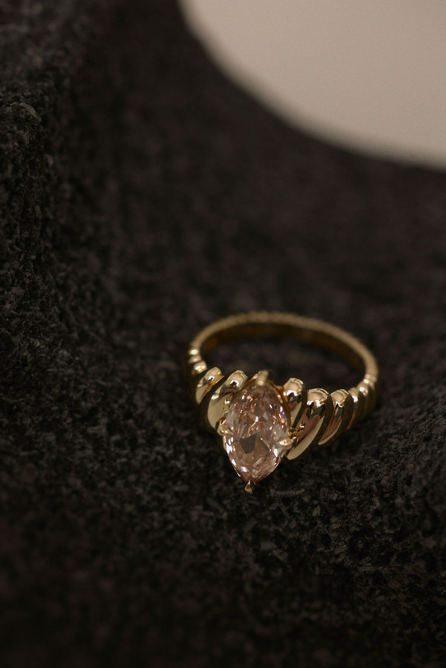 Weave | Rose Cut Champagne Marquise – June Rings