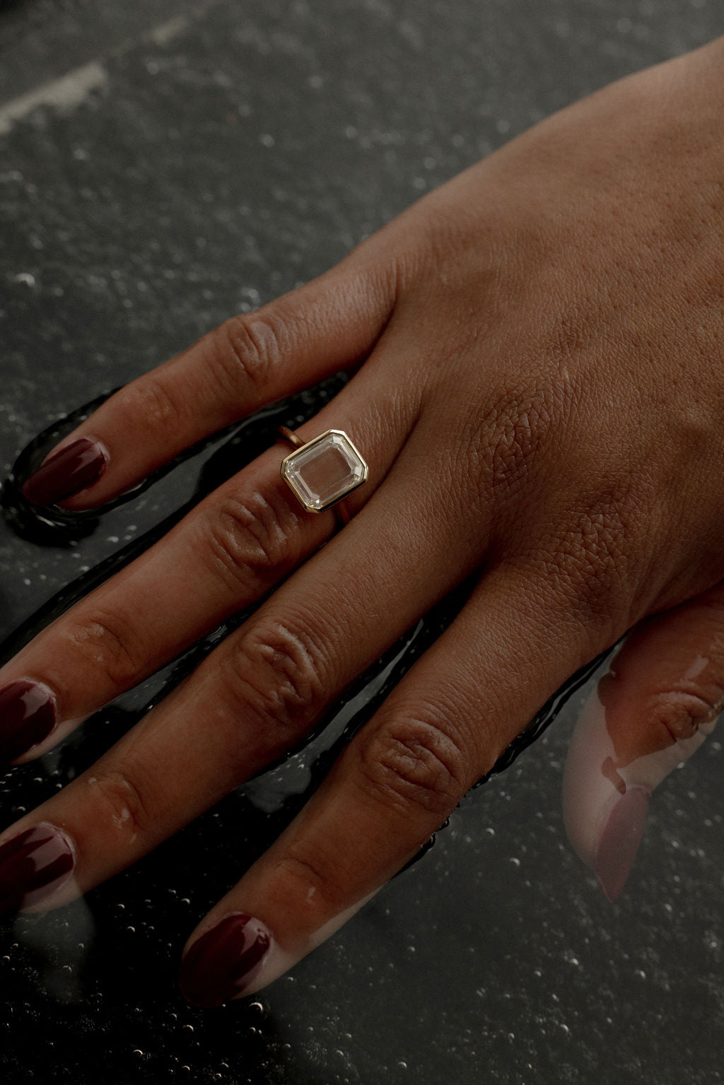 June Bezel | Antique Cut || Portrait Emerald – June Rings