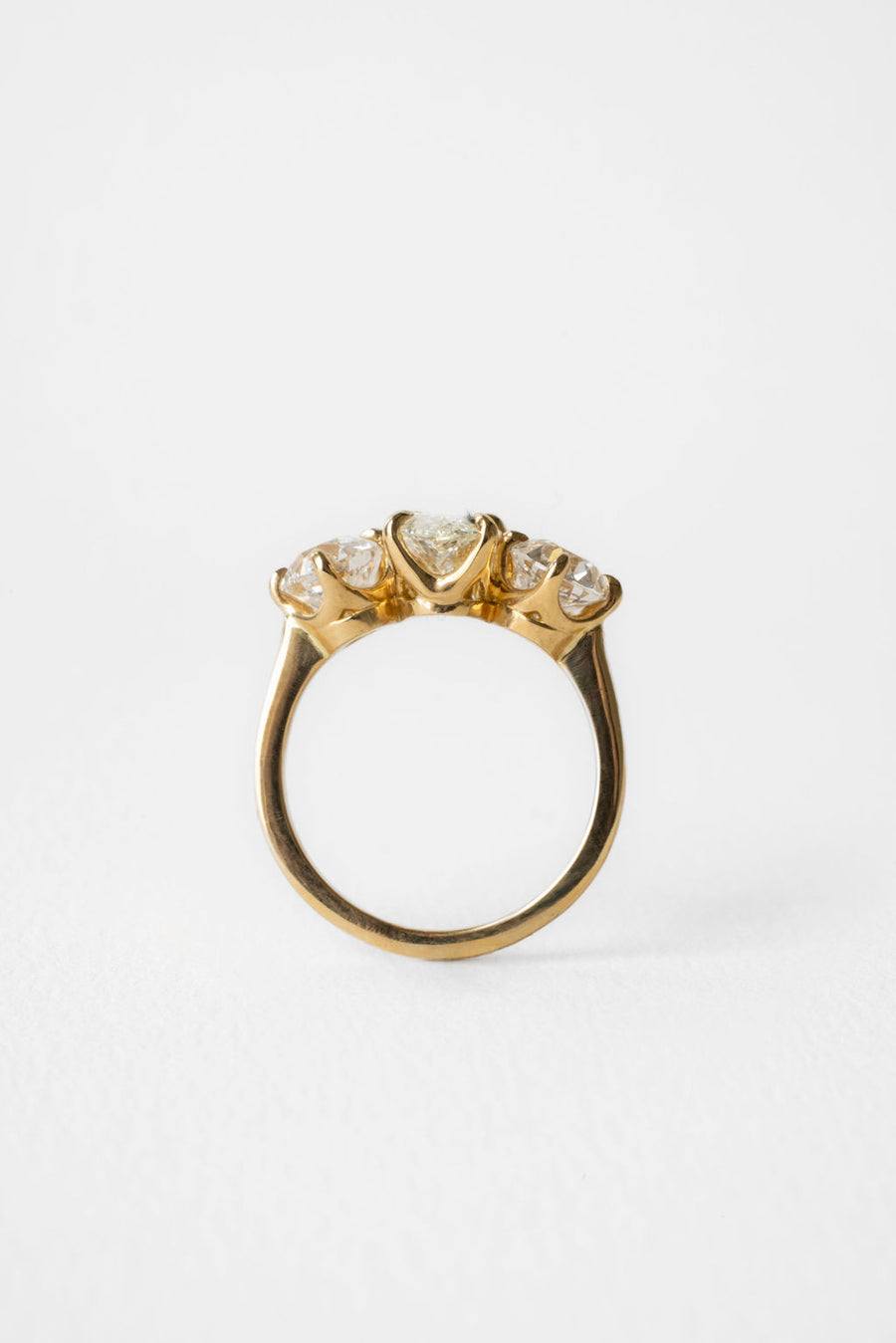 Moval & Old Mine Three-Stone | OAK – June Rings