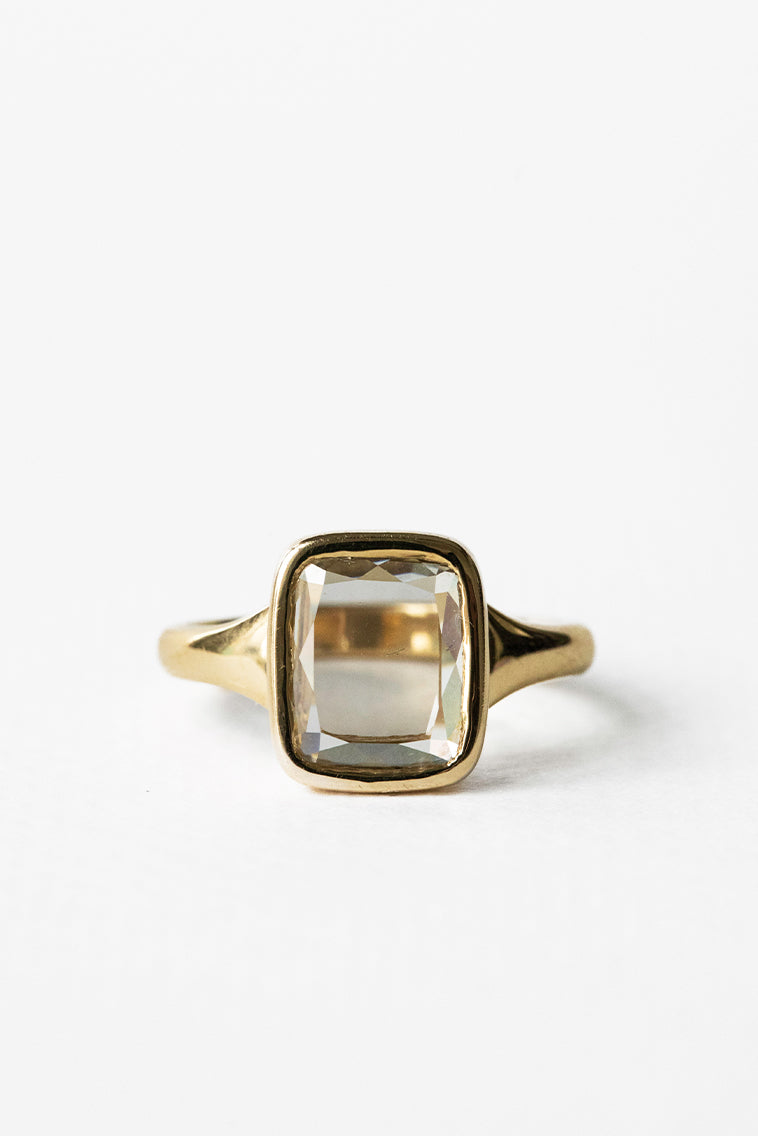 Portrait Cut Diamond Solitaire – June Rings