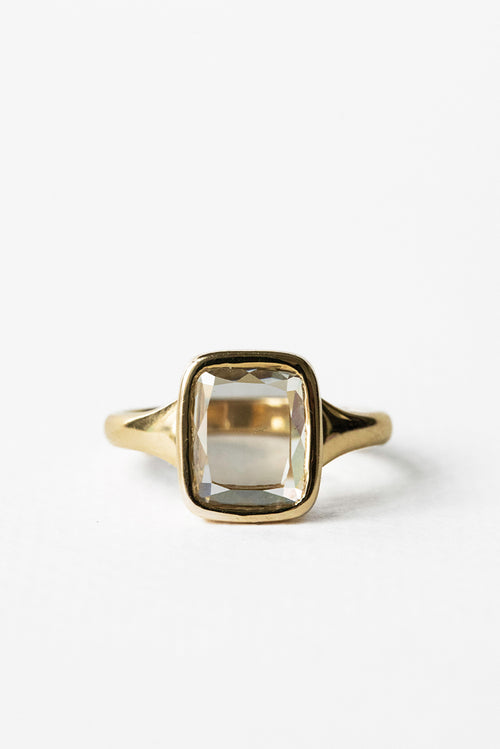 Portrait Cut Diamond Solitaire – June Rings