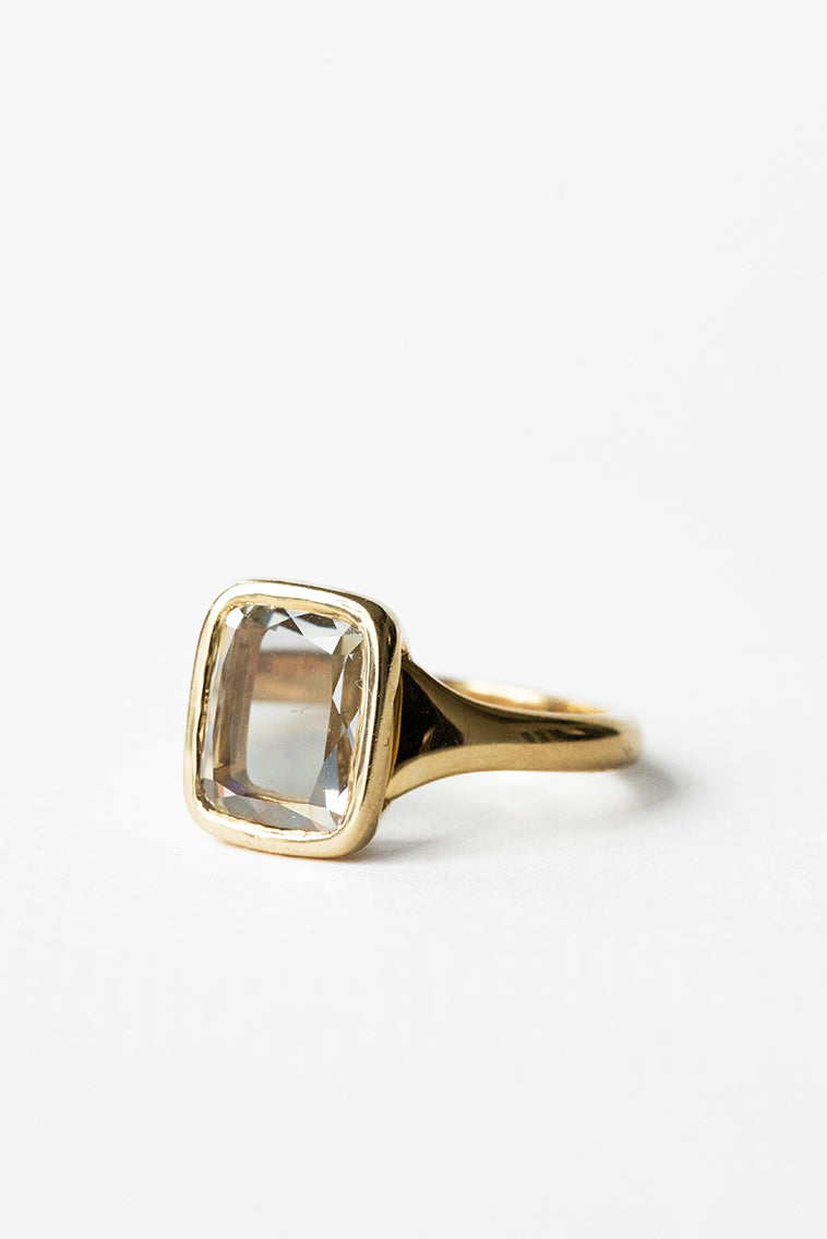 Portrait Cut Diamond Solitaire – June Rings